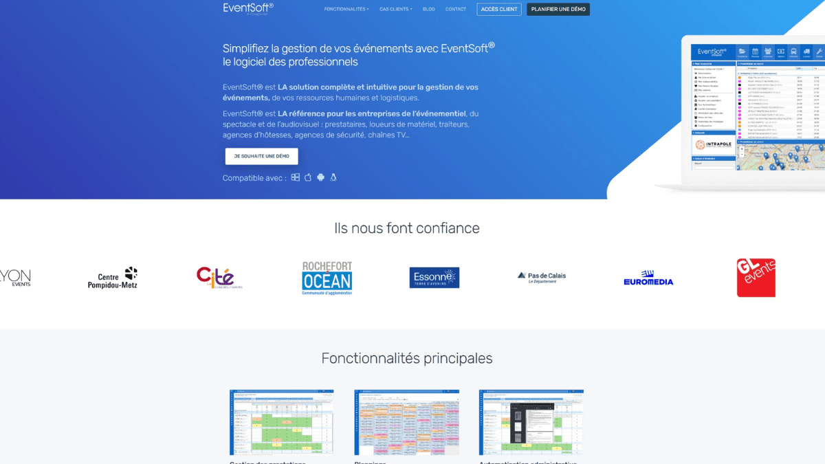 Logiciel de gestion et planification pour l'événementiel - EventSoft